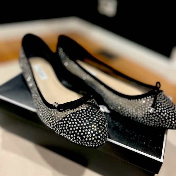 Nina | Shoes | Nina Wynne Rhinestone Mesh Flats | Poshmark